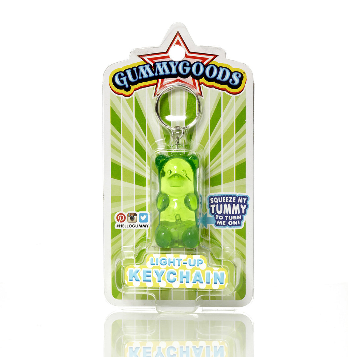 Gummy Bear Key Chain - Lights Up when you Squish the tummy ...